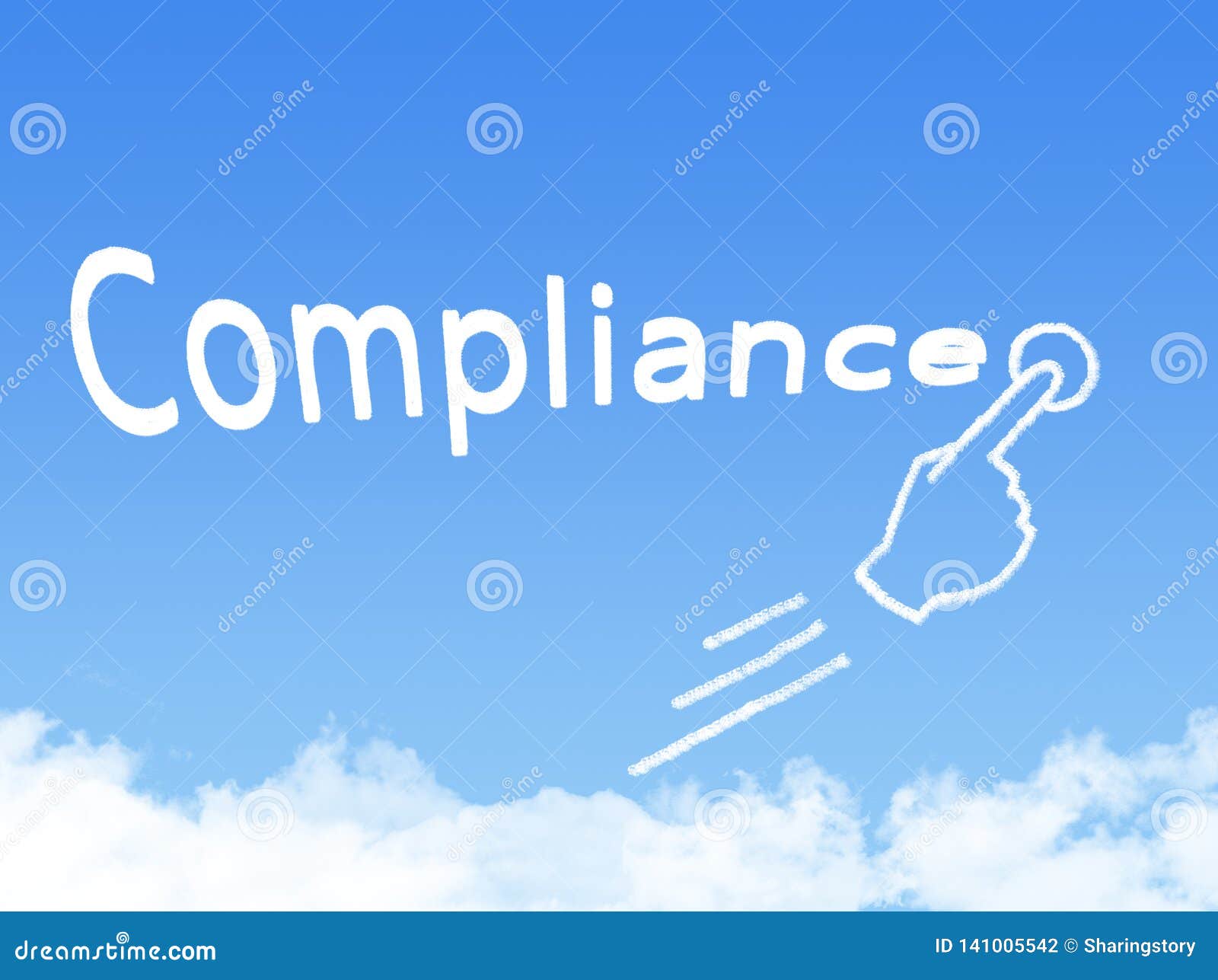 Compliance Message Cloud Shape Stock Illustration - Illustration of ...