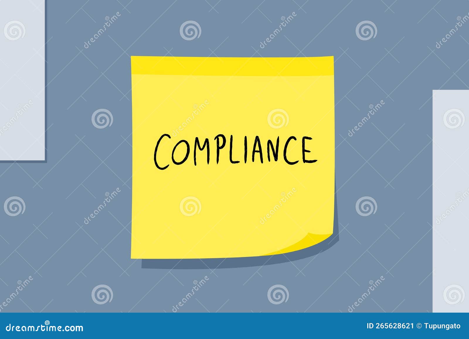 Compliance Notice Sticky Note Stock Vector - Illustration of memo ...