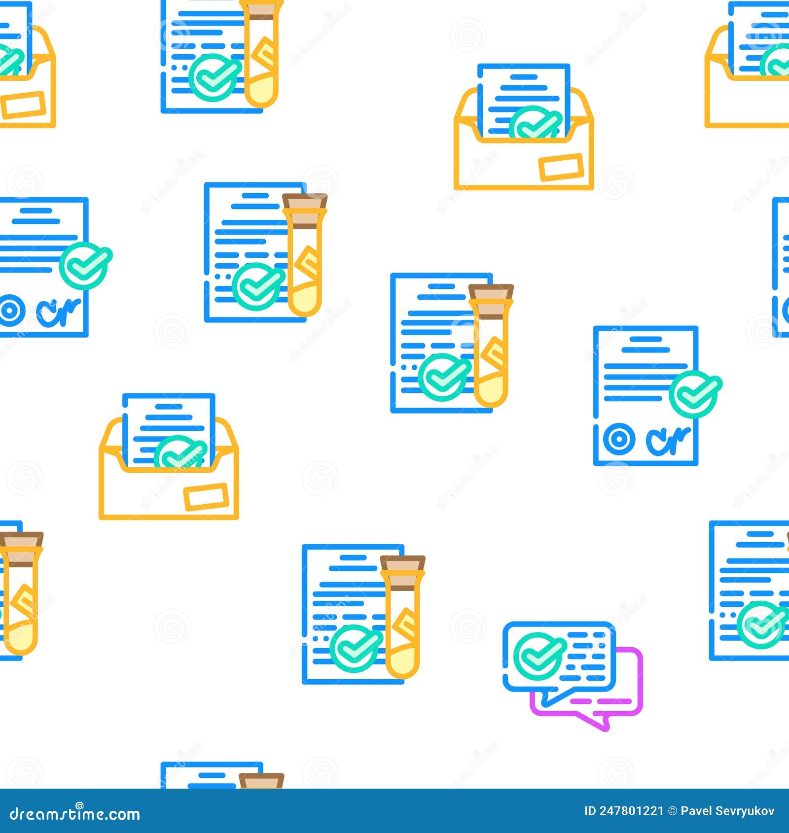 Compliance Quality Procedure Icons Set Vector Stock Illustration ...