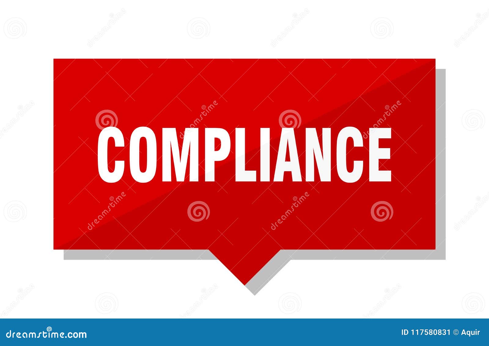 Compliance red tag stock vector. Illustration of speech - 117580831