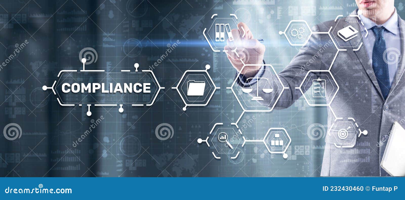 Compliance Regulation Business Technology Concept. Risk Control and ...