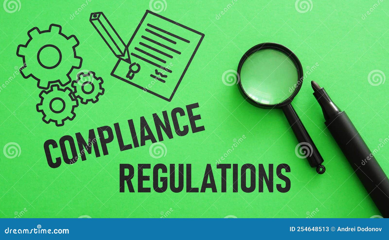 Compliance and Regulations are Shown Using the Text Stock Image - Image ...