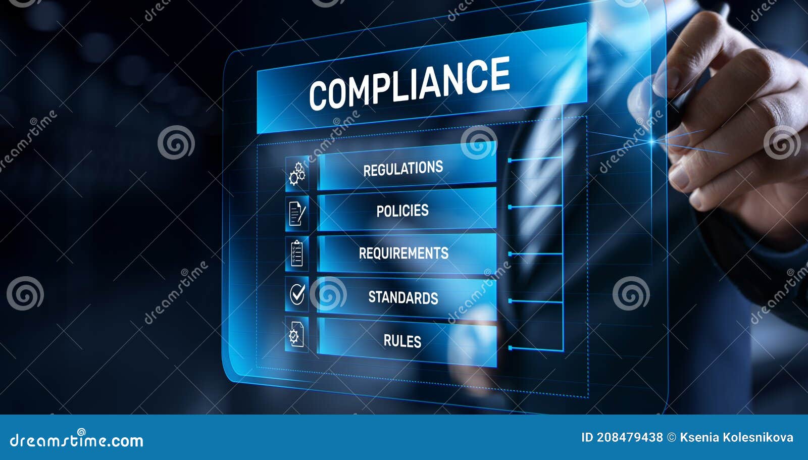 Compliance Rules Regulation Policy Law. Business Technology Concept ...