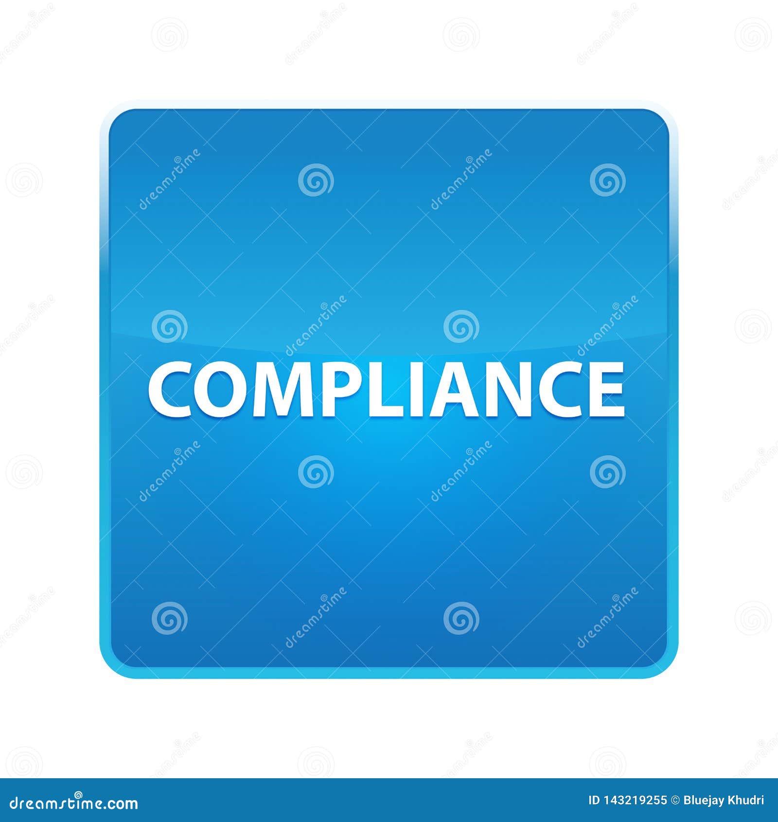 Compliance Shiny Blue Square Button Stock Illustration - Illustration ...