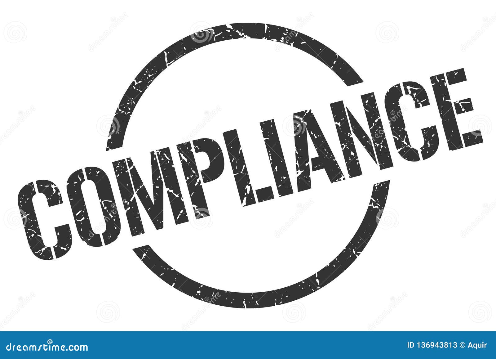 Compliance stamp stock vector. Illustration of grunge - 136943813