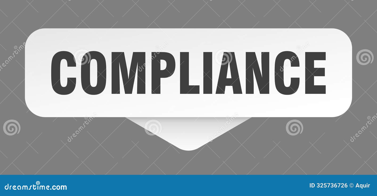 Compliance Sticker. Compliance Sign Isolated on Gray Background Stock ...