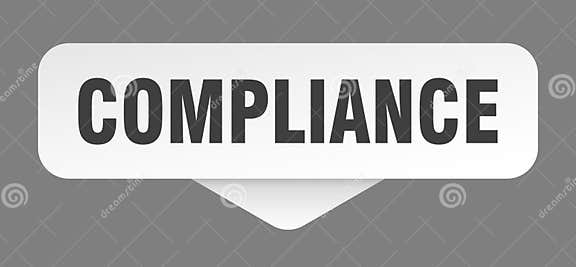 Compliance Sticker. Compliance Sign Isolated on Gray Background Stock ...