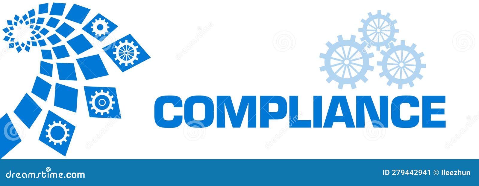 Compliance Blue Square Element Symbol Stock Illustration - Illustration ...