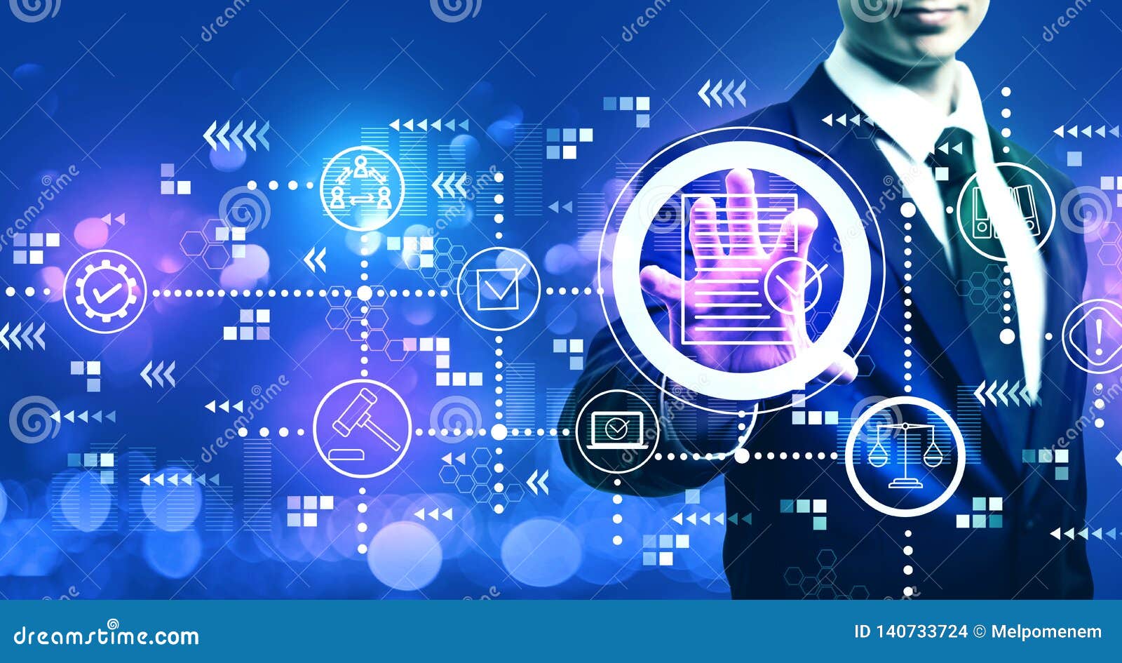 Compliance Theme with Businessman Stock Illustration - Illustration of ...