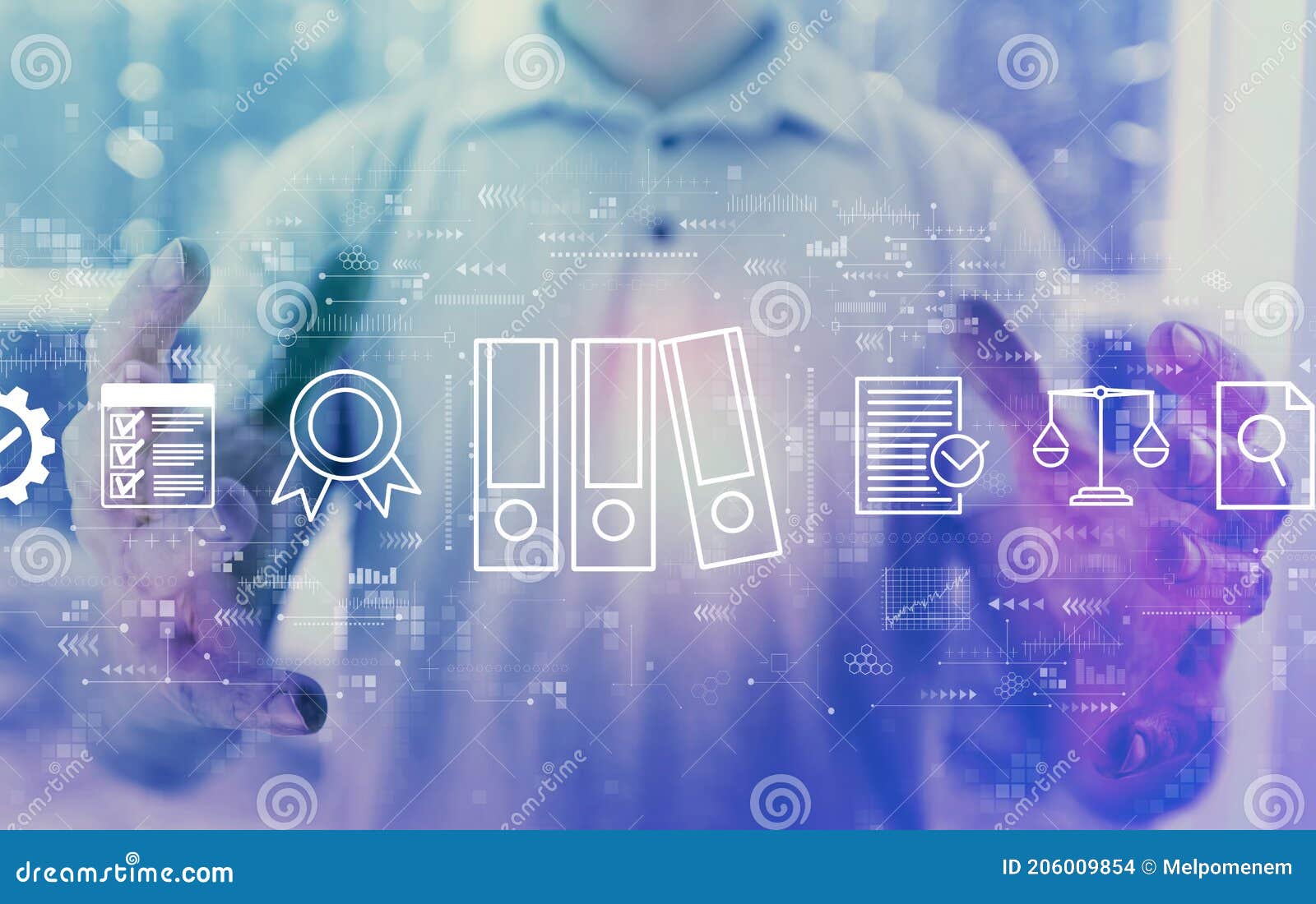 Compliance Theme with Young Man Stock Photo - Image of office, company ...