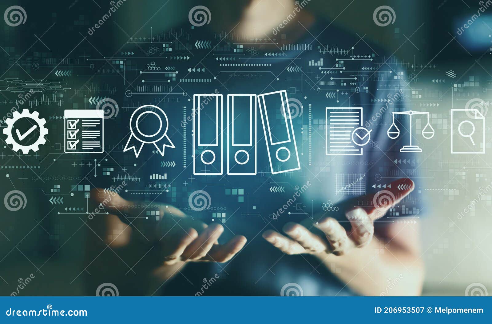 Compliance Theme with Young Man Stock Image - Image of system, tech ...