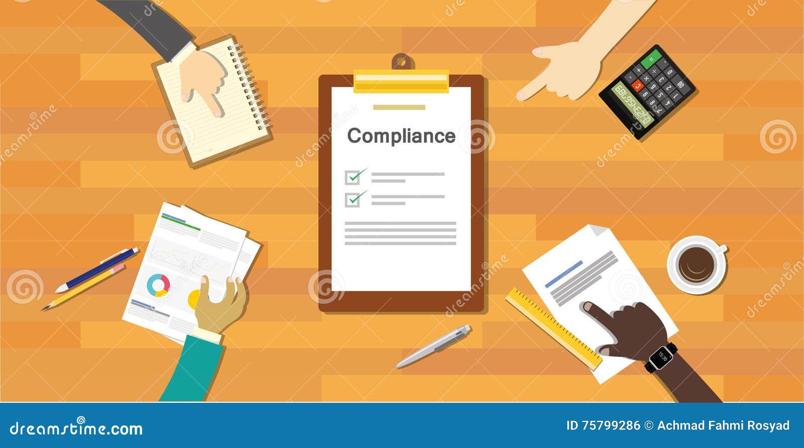 Compliance To Regulation Process Standard Industry Company Stock Vector ...