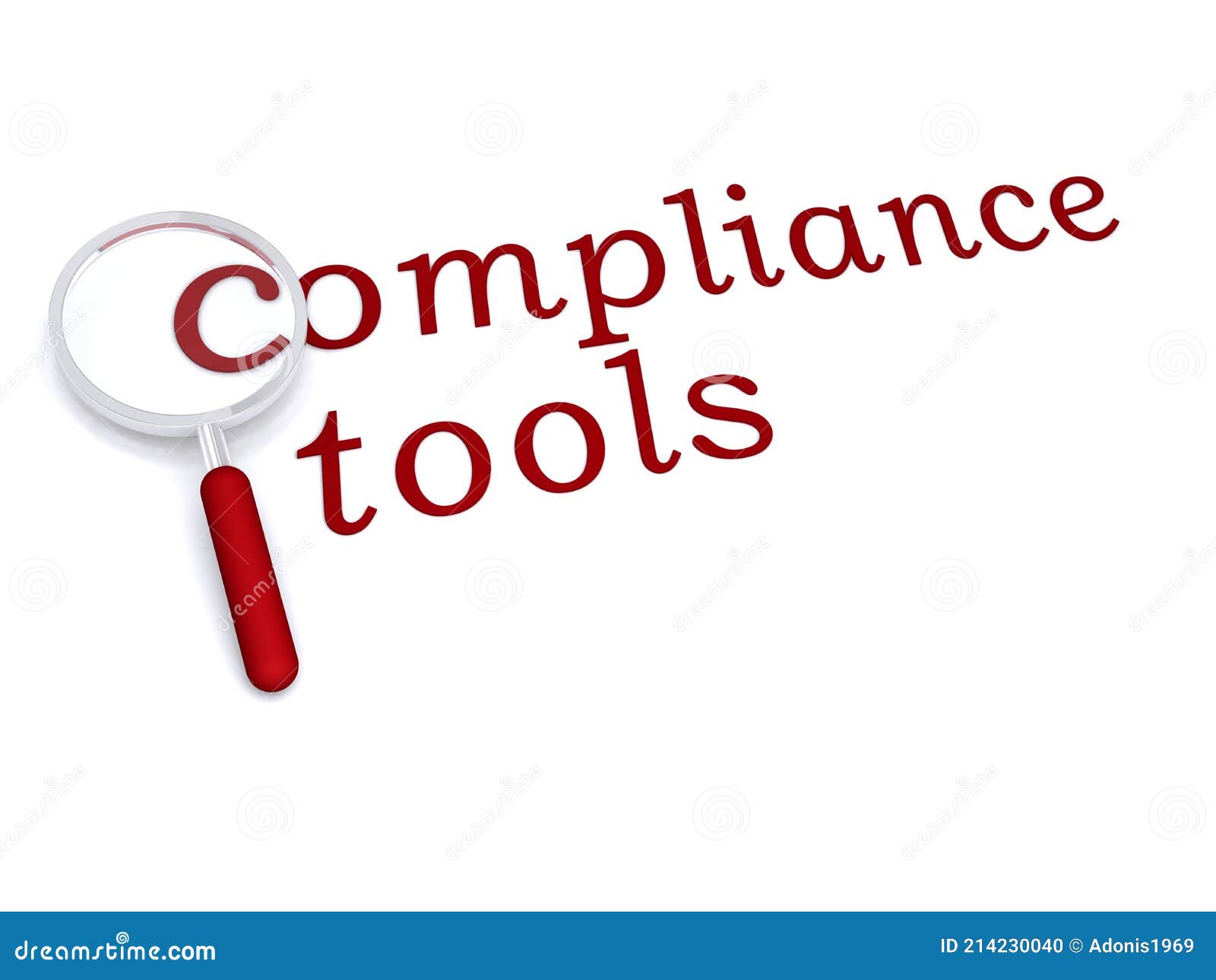 Compliance Tools with Magnifiying Glass Stock Illustration ...
