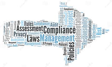 Compliance word cloud stock illustration. Illustration of ...