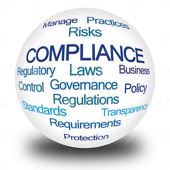 Compliance Word Cloud stock illustration. Illustration of risk - 63101450