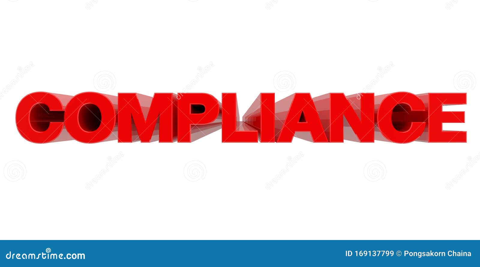 COMPLIANCE Word on White Background 3d Rendering Stock Illustration ...