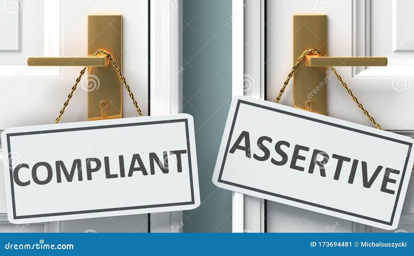 Compliant And Assertive Staying In Balance - Pictured As A Metal Scale ... Compliant And Assertive Staying In Balance - Pictured As A Metal Scale ...