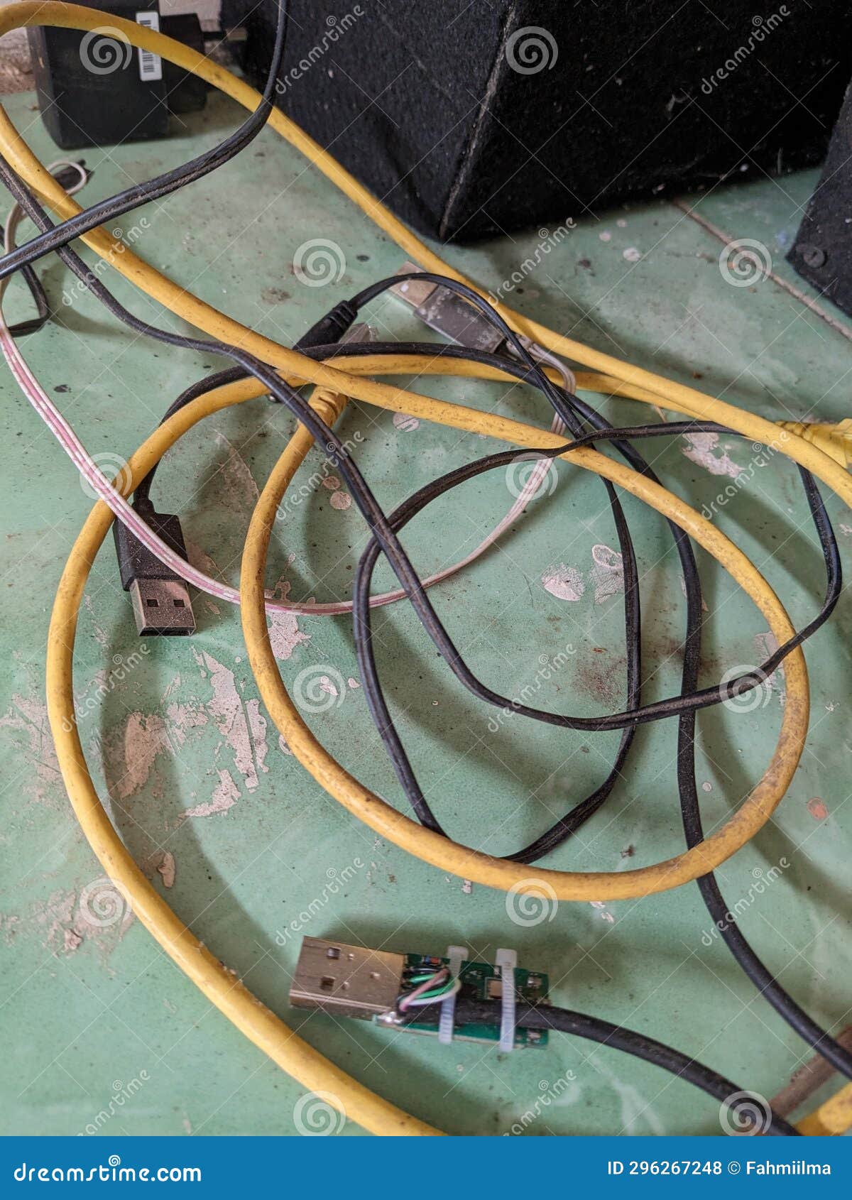 Complicated Cable Management Stock Photo - Image of system, cable ...