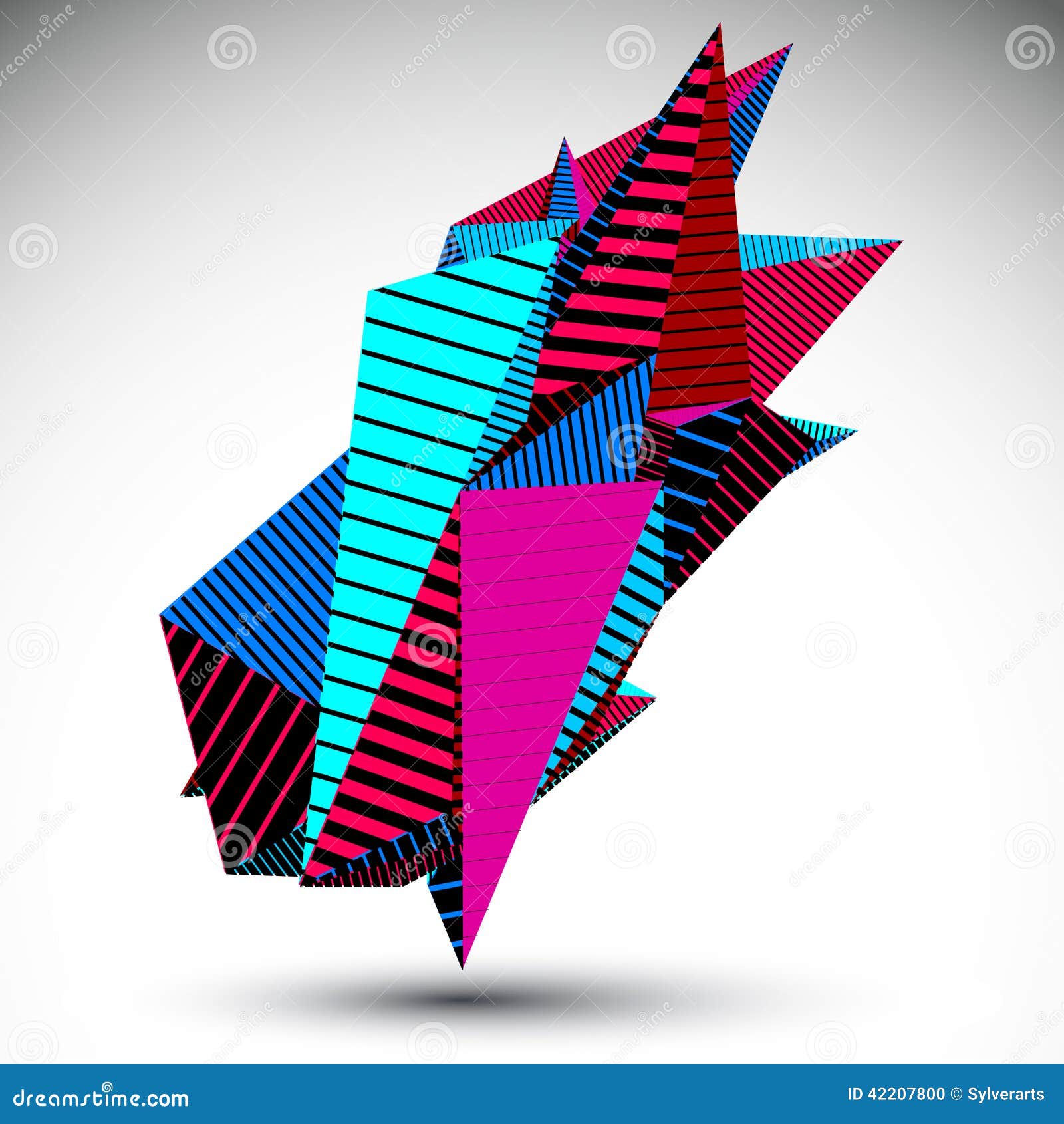 Complicated Contrast Eps8 Figure Constructed from Triangles with Stock ...