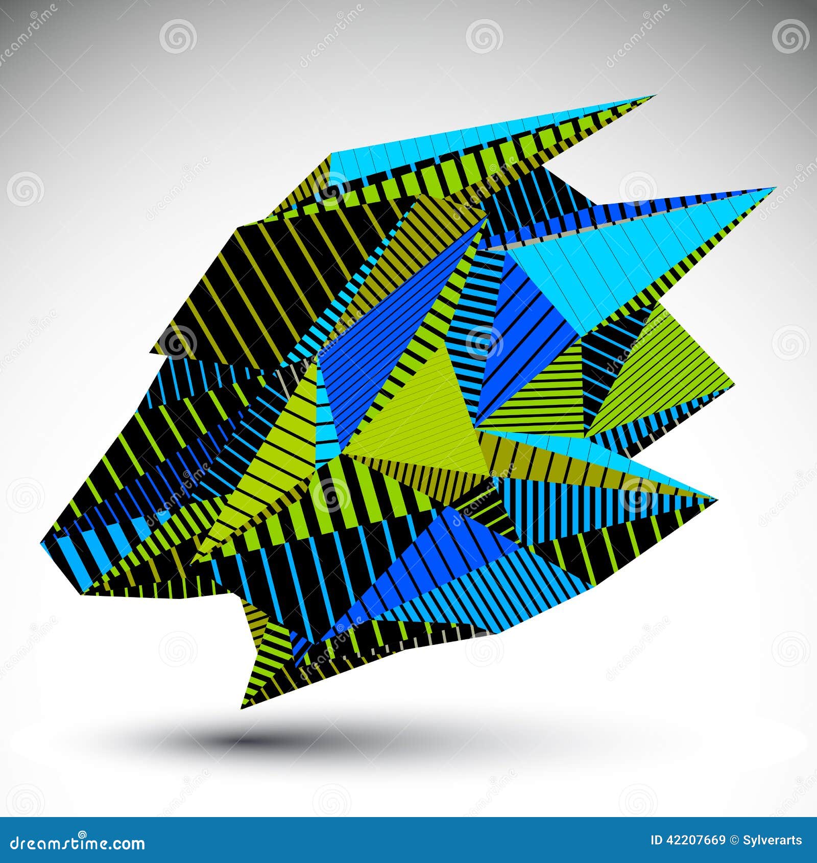 Complicated Contrast Eps8 Figure Constructed from Triangles with Stock ...