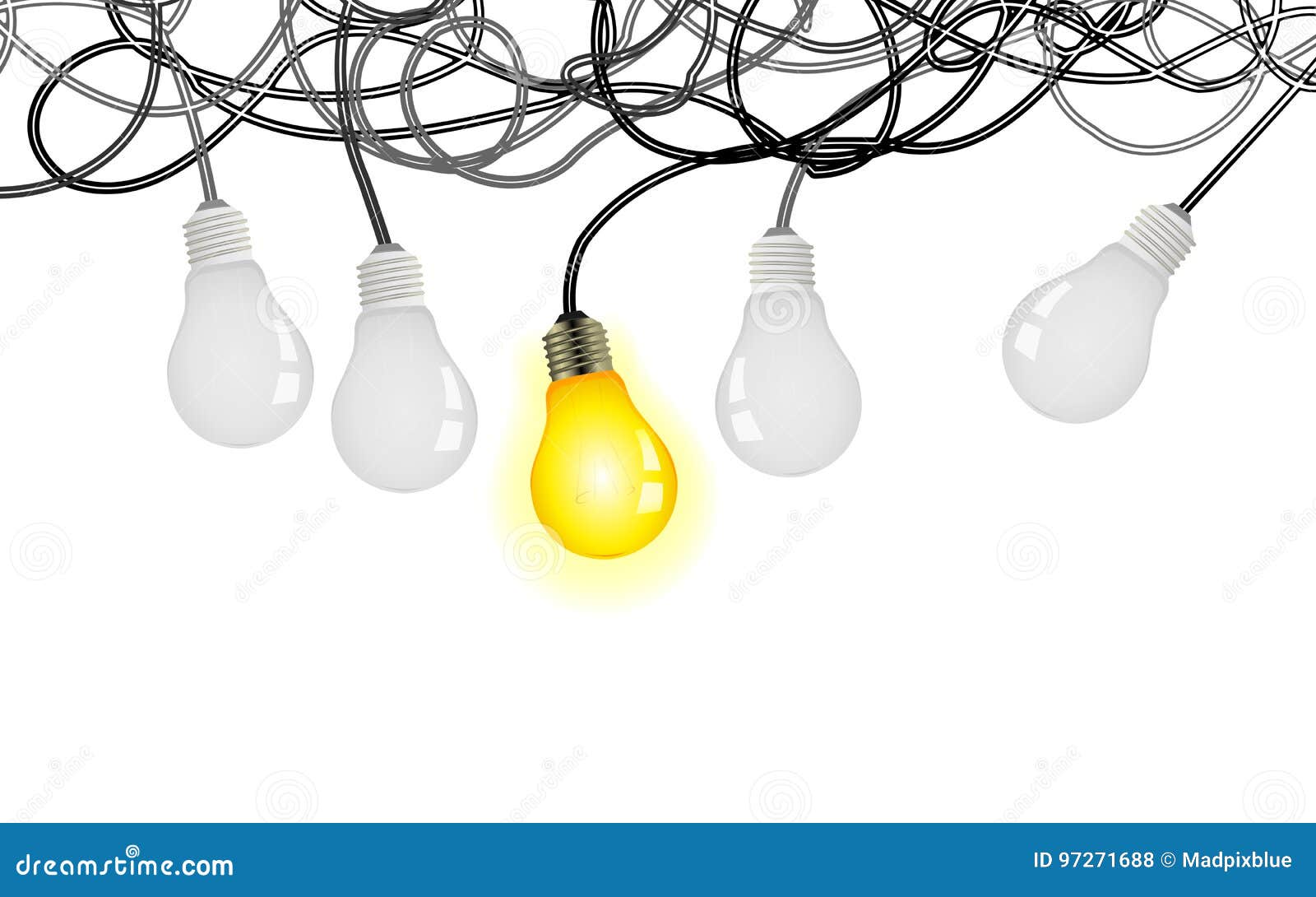 Complicated idea stock vector. Illustration of light - 97271688