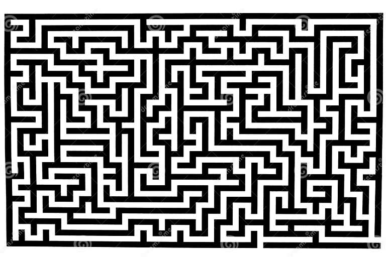 Complicated labyrinth stock illustration. Illustration of design - 7216741