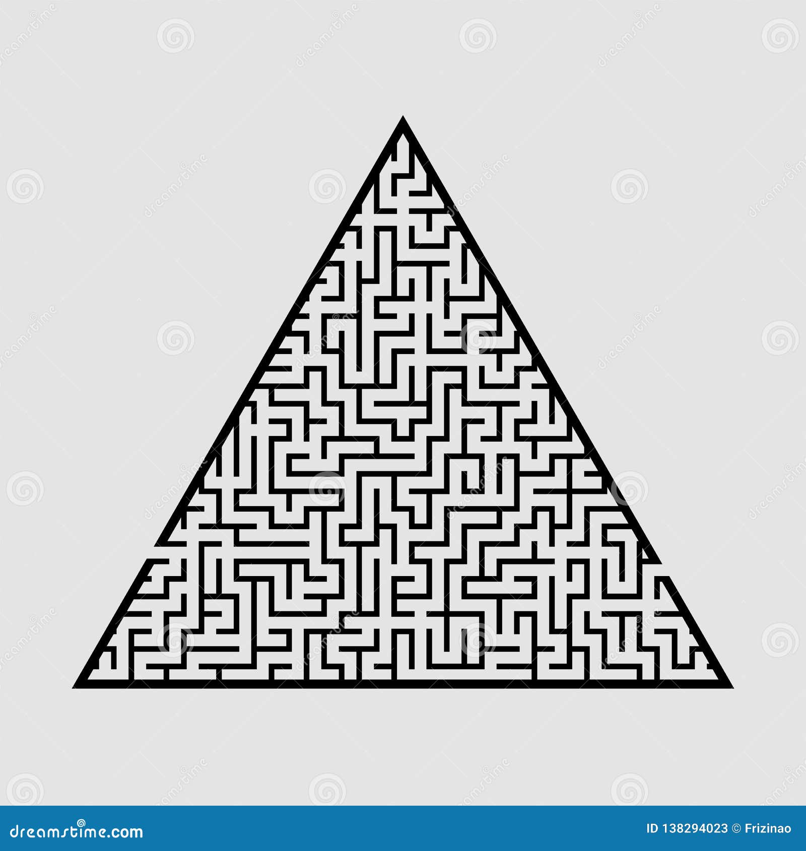 Complicated Large Triangular Labyrinth. Game for Kids and Adults ...