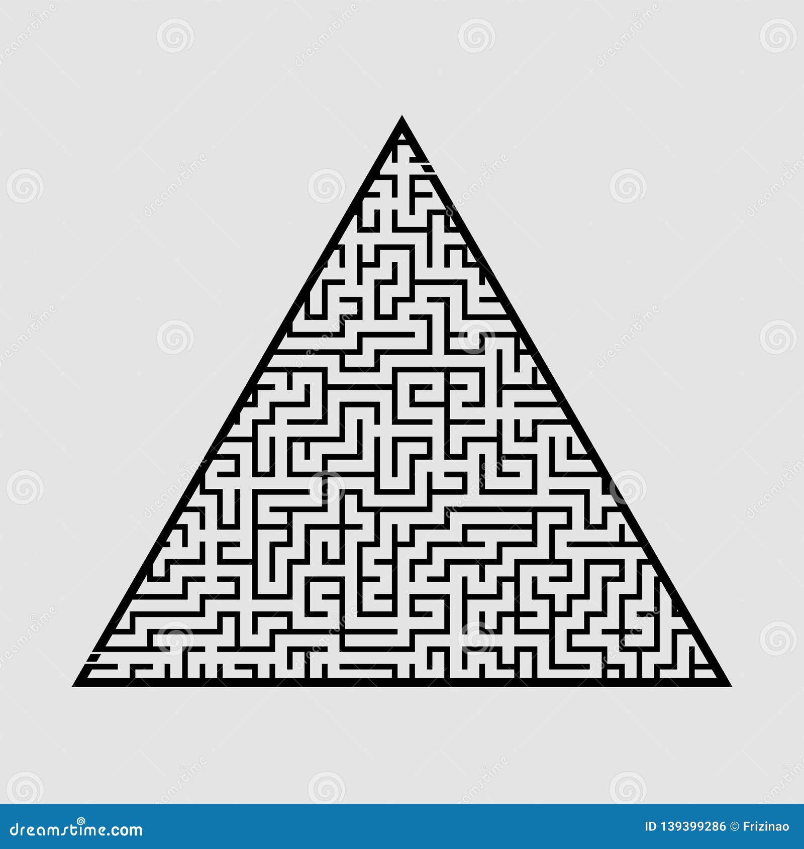 Complicated Large Triangular Labyrinth. Game for Kids and Adults ...