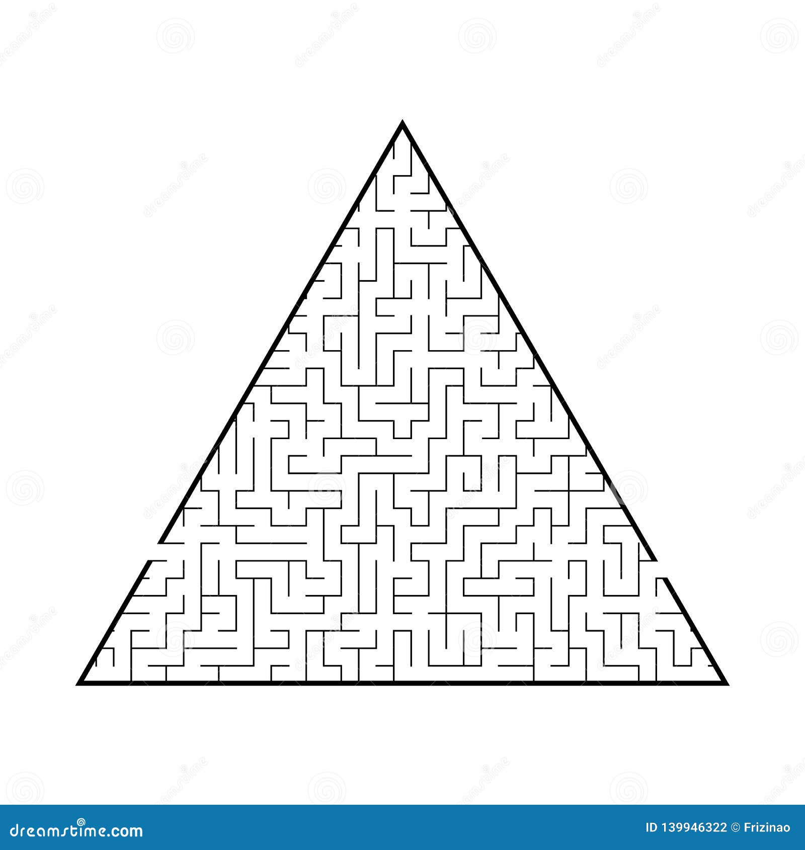 Complicated Large Triangular Labyrinth. Game for Kids and Adults ...