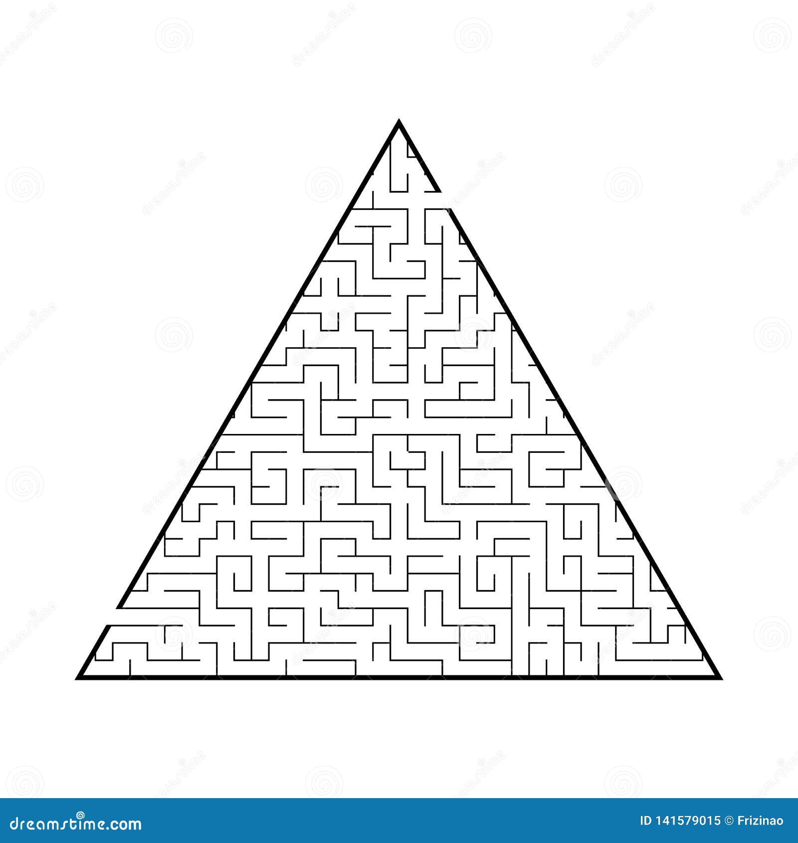 Complicated Large Triangular Labyrinth. Game for Kids and Adults ...