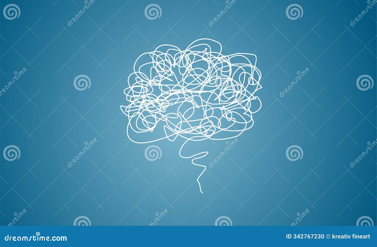 Complicated Lines Think Simple Blue Background Stock Photo - Image of ...