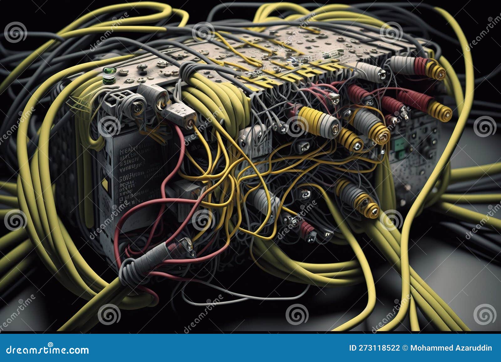 Complicated Network Connections Creative Concept Stock Illustration ...