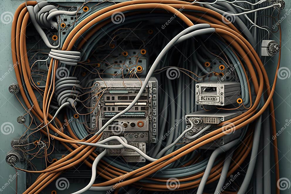 Complicated Network Connections Creative Concept Stock Illustration ...