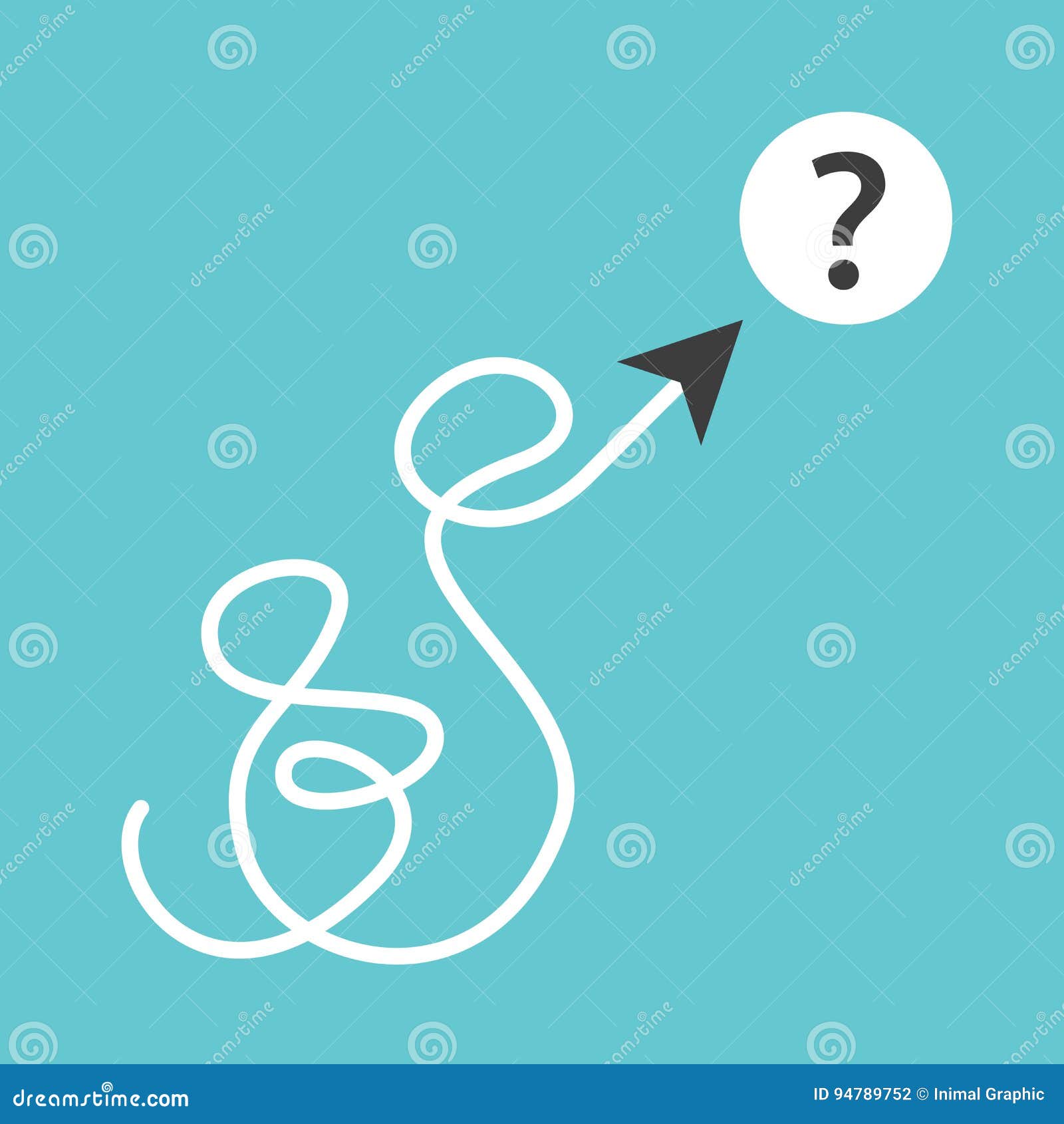 Complicated Path To Question Stock Vector - Illustration of complicated ...