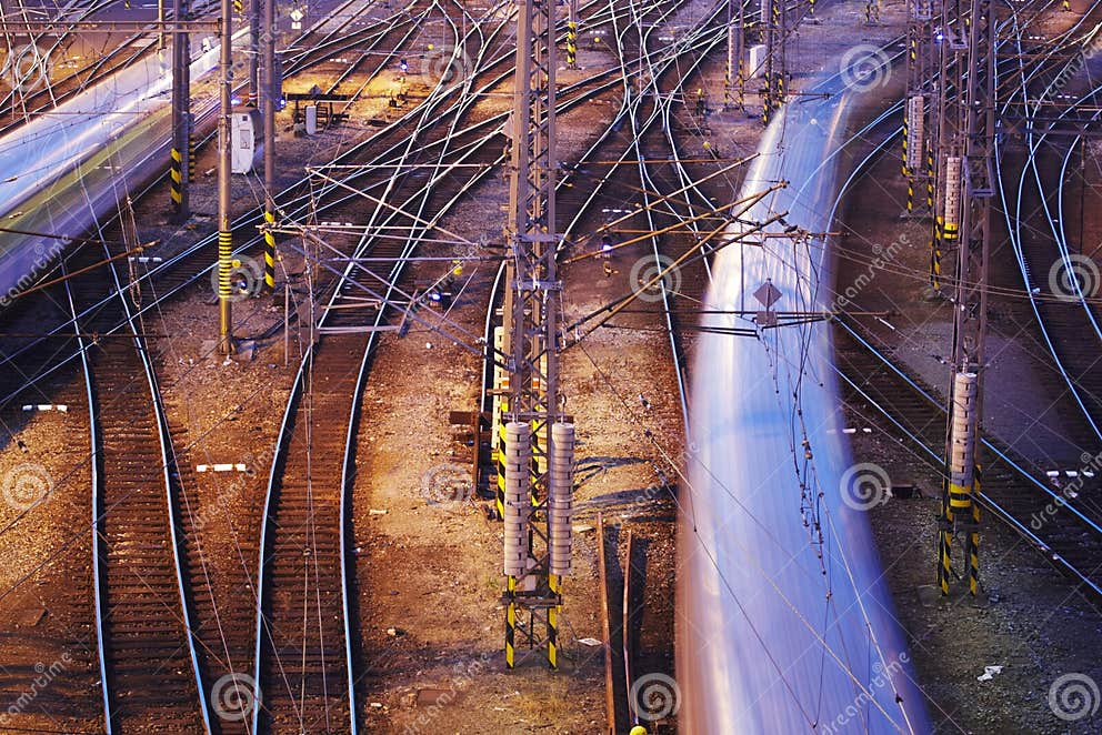 Complicated rail network stock photo. Image of activity - 15599856