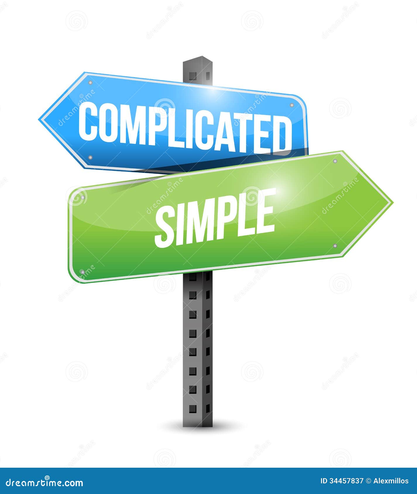 Complicated, Simple Road Sign Illustrations Design Stock Illustration ...