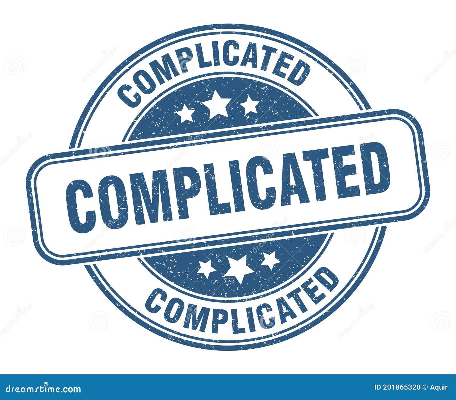 Complicated Stamp. Complicated Label. Round Grunge Sign Stock Vector ...