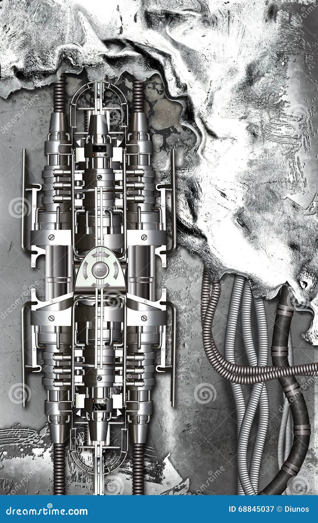 Complicated technology stock illustration. Illustration of industrial ...