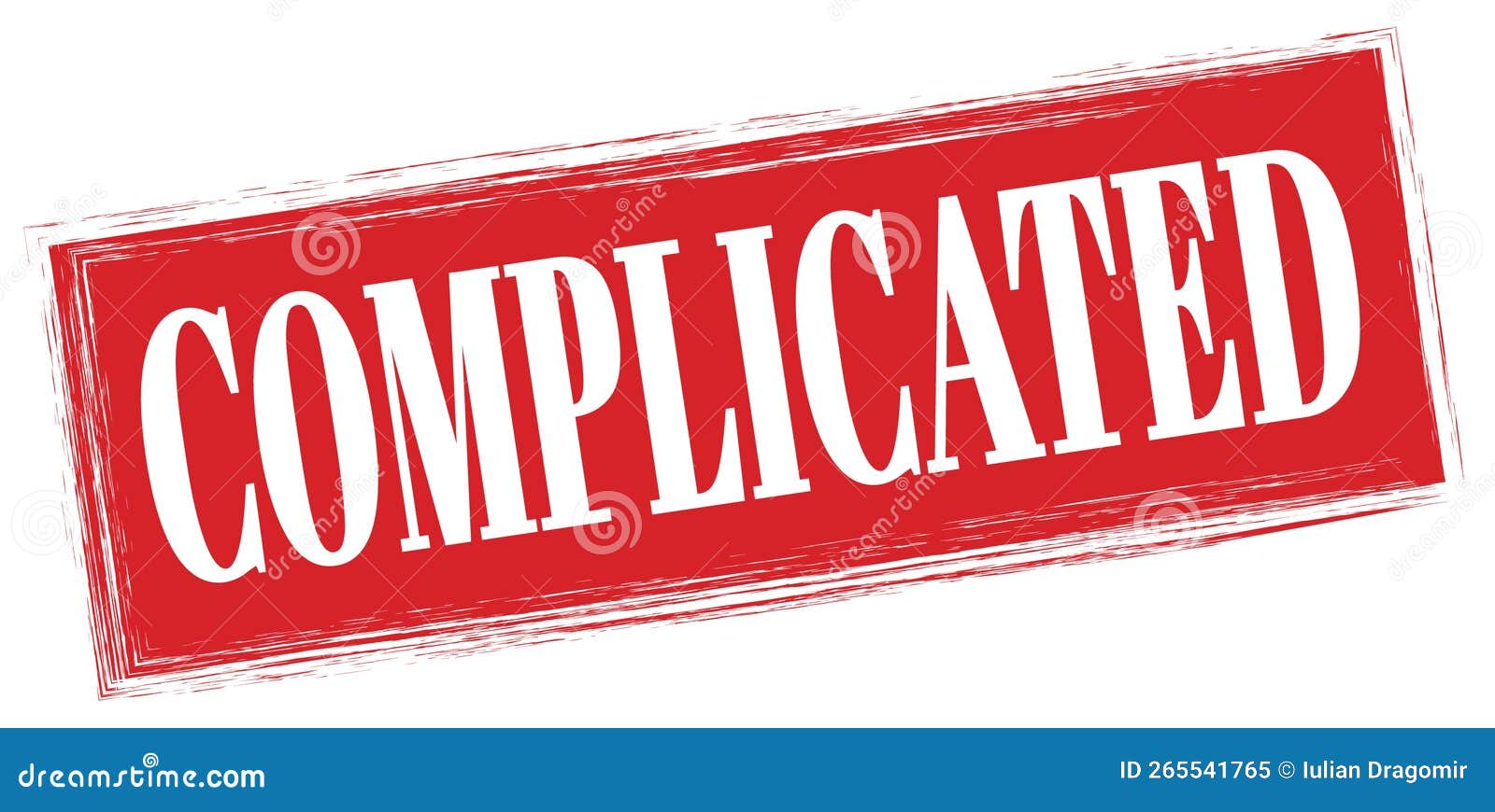COMPLICATED Text Written on Red Stamp Sign Stock Illustration ...
