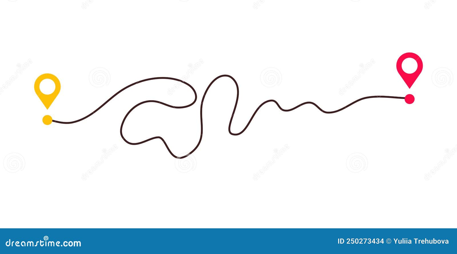 Complicated Way and Simple Path from Point a To B. Plans and Real Life ...