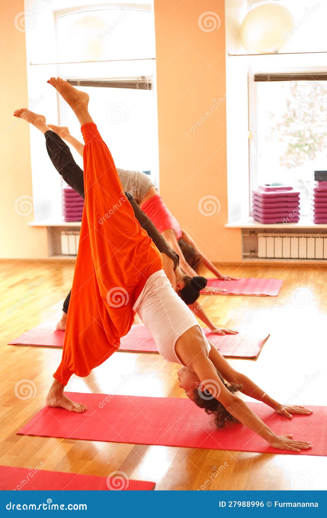 Complicated yoga pose stock photo. Image of leisure, club - 27988996