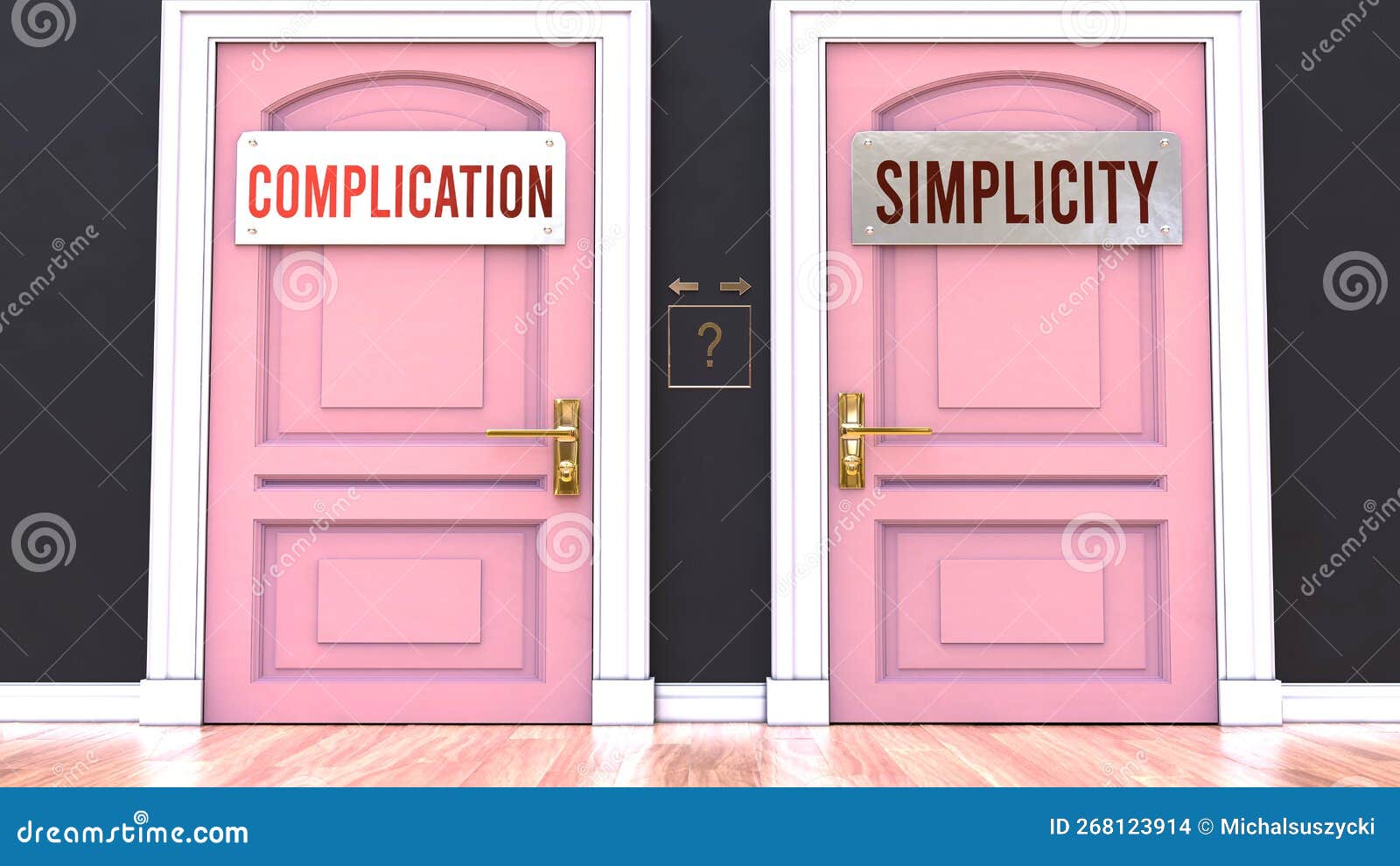Complication or Simplicity - Making a Choice Stock Illustration ...
