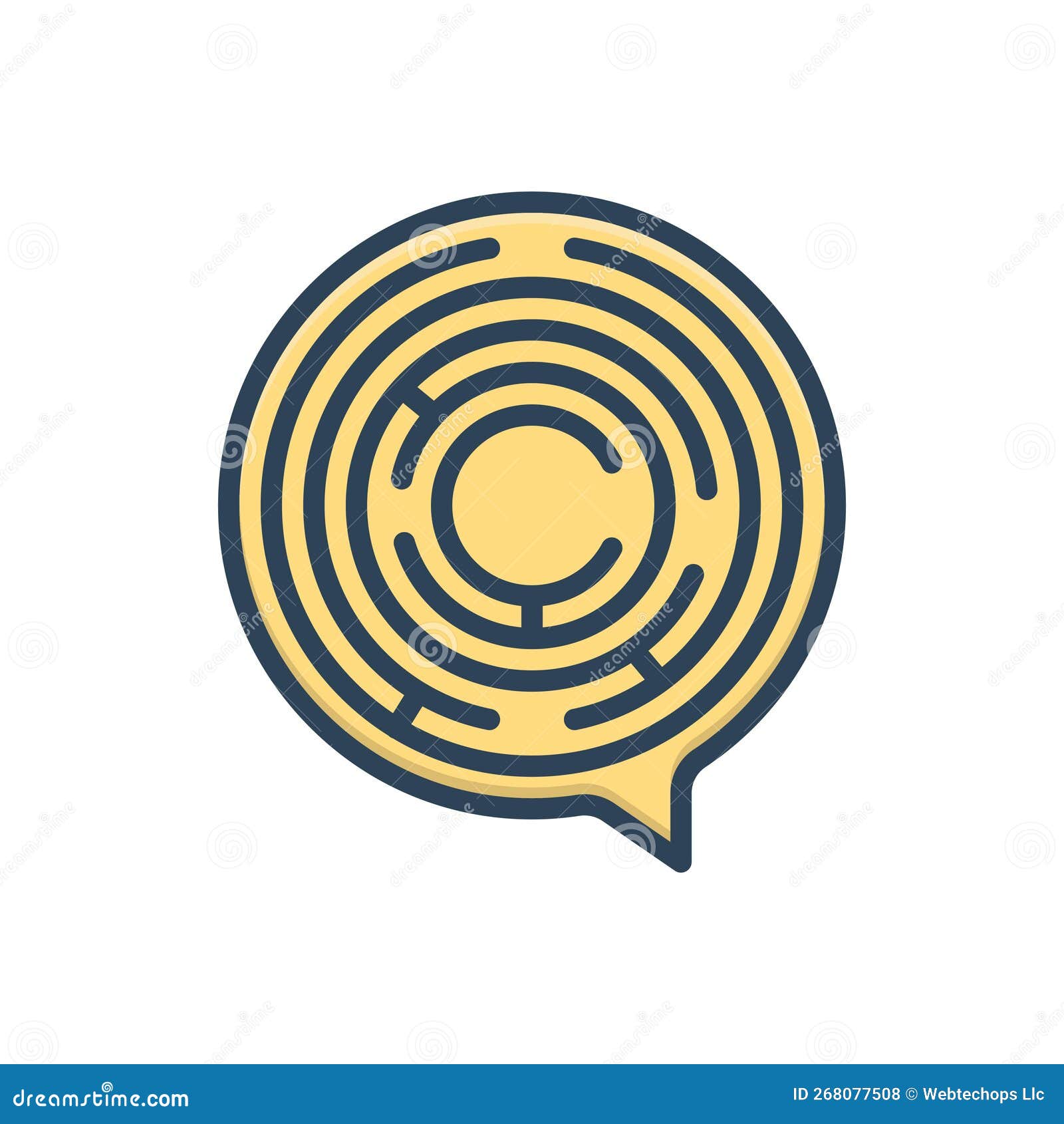 Color Illustration Icon for Complications, Challenge and Maze Stock ...