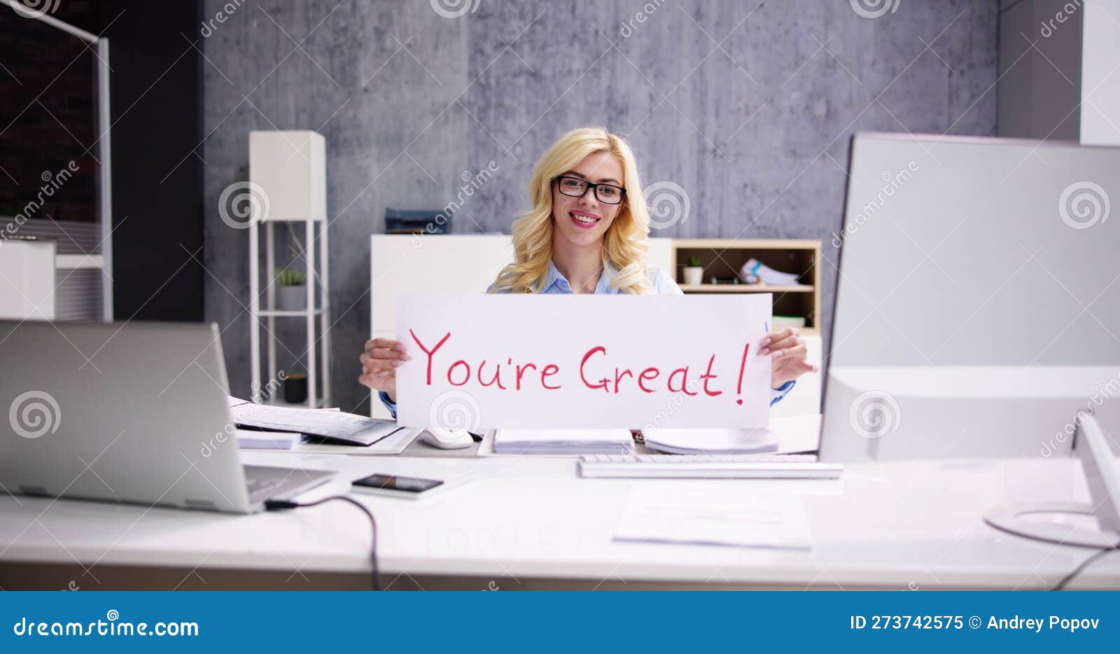 Compliment and Praise Message Sign Stock Image - Image of woman, sign ...