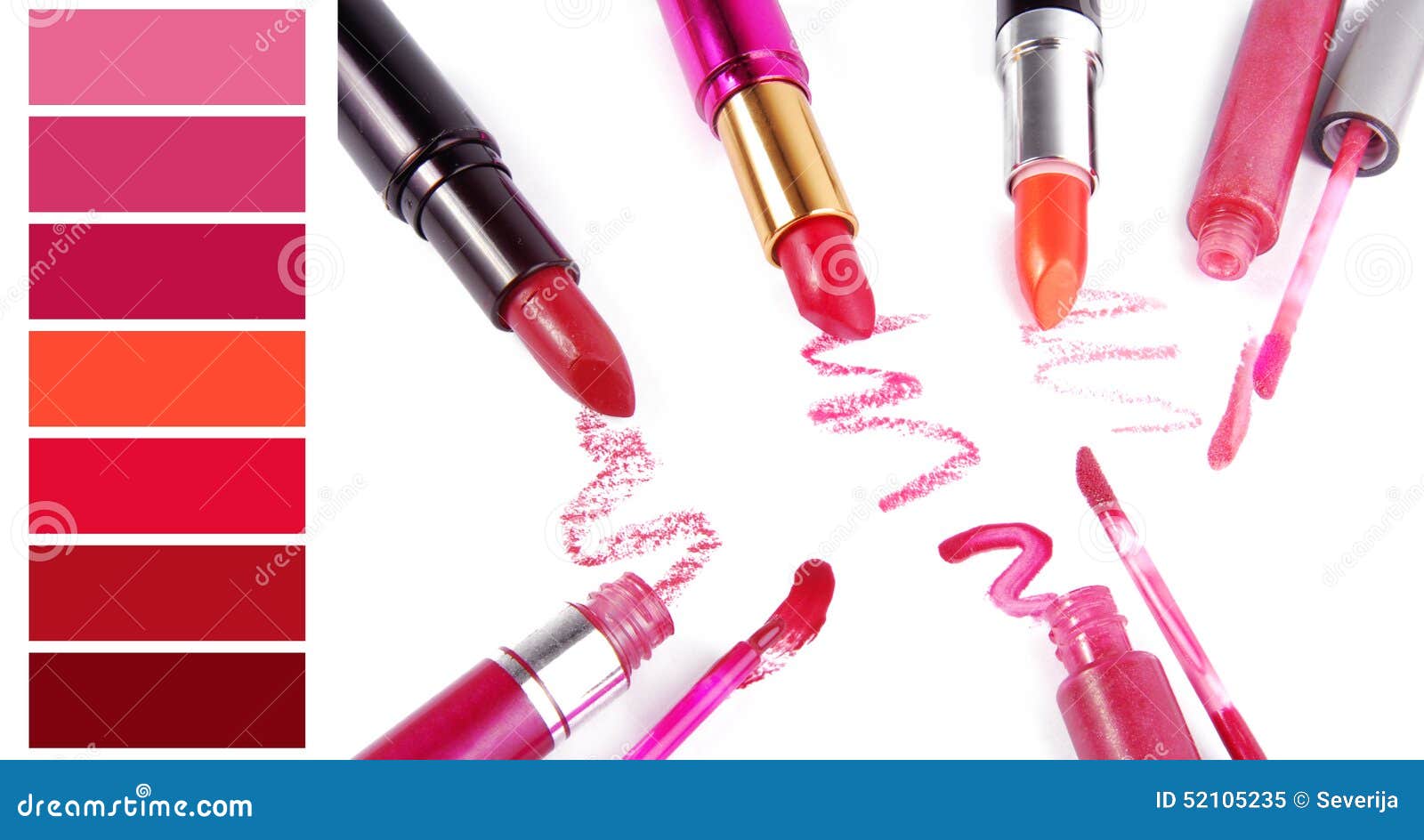 Complimentary Lipstick Color Chart Royalty-Free Stock Photography ...