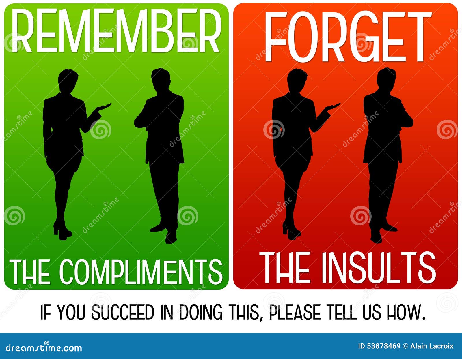 Compliments and insults stock illustration. Illustration of communicate ...