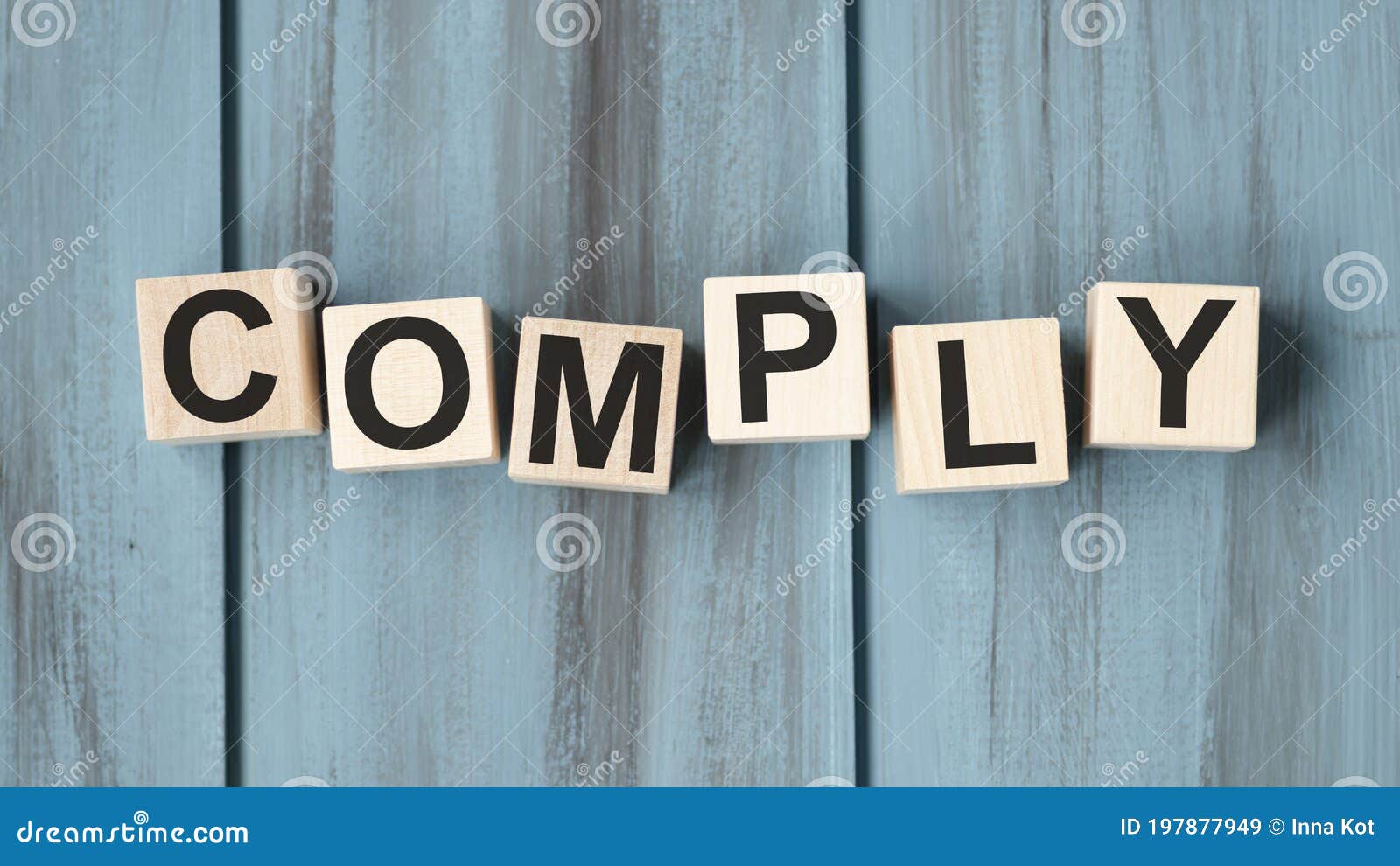 COMPLY Word Written on Building Blocks Stock Image - Image of note ...