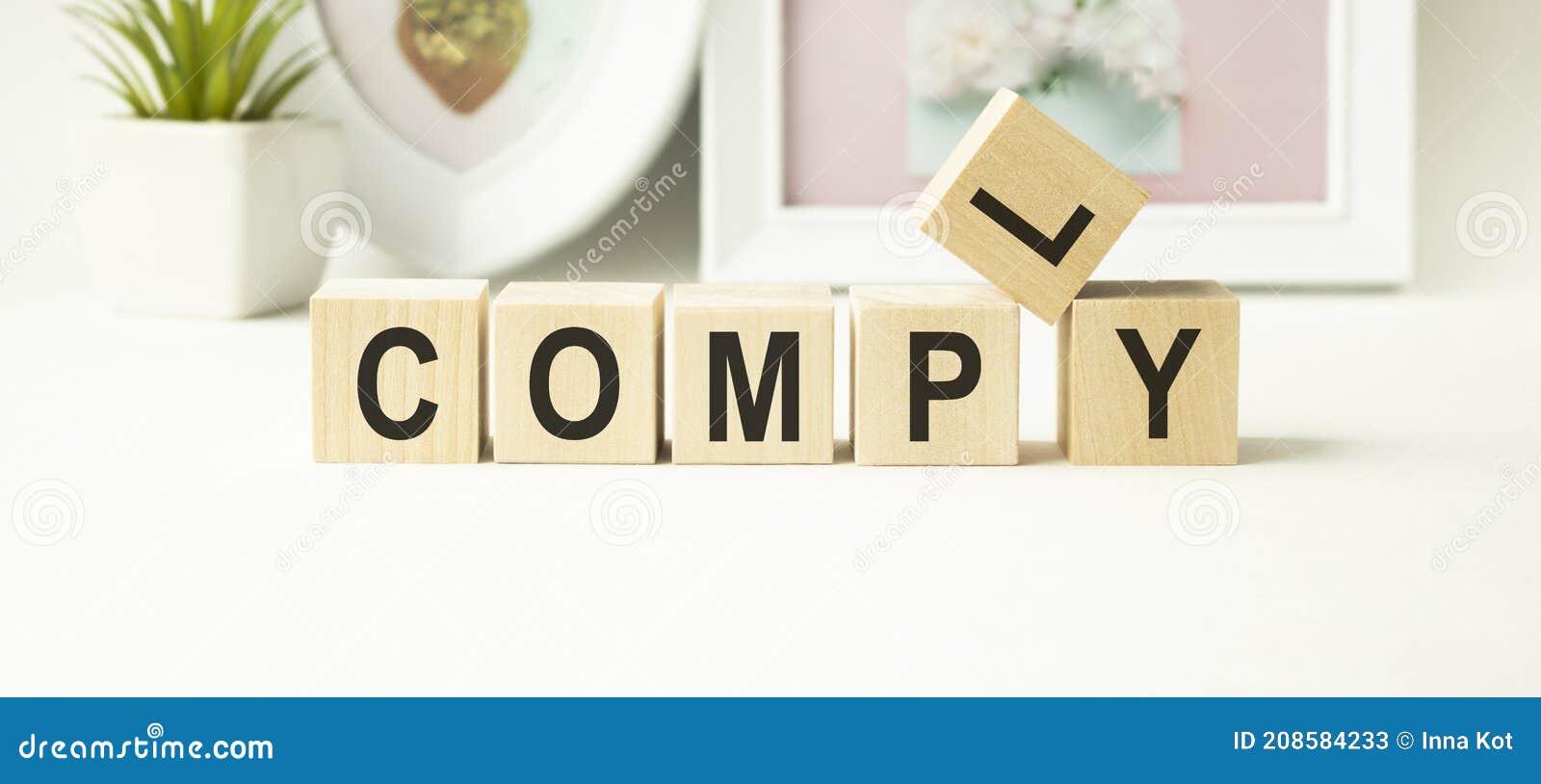 COMPLY Word Written on Building Blocks Stock Image - Image of standard ...
