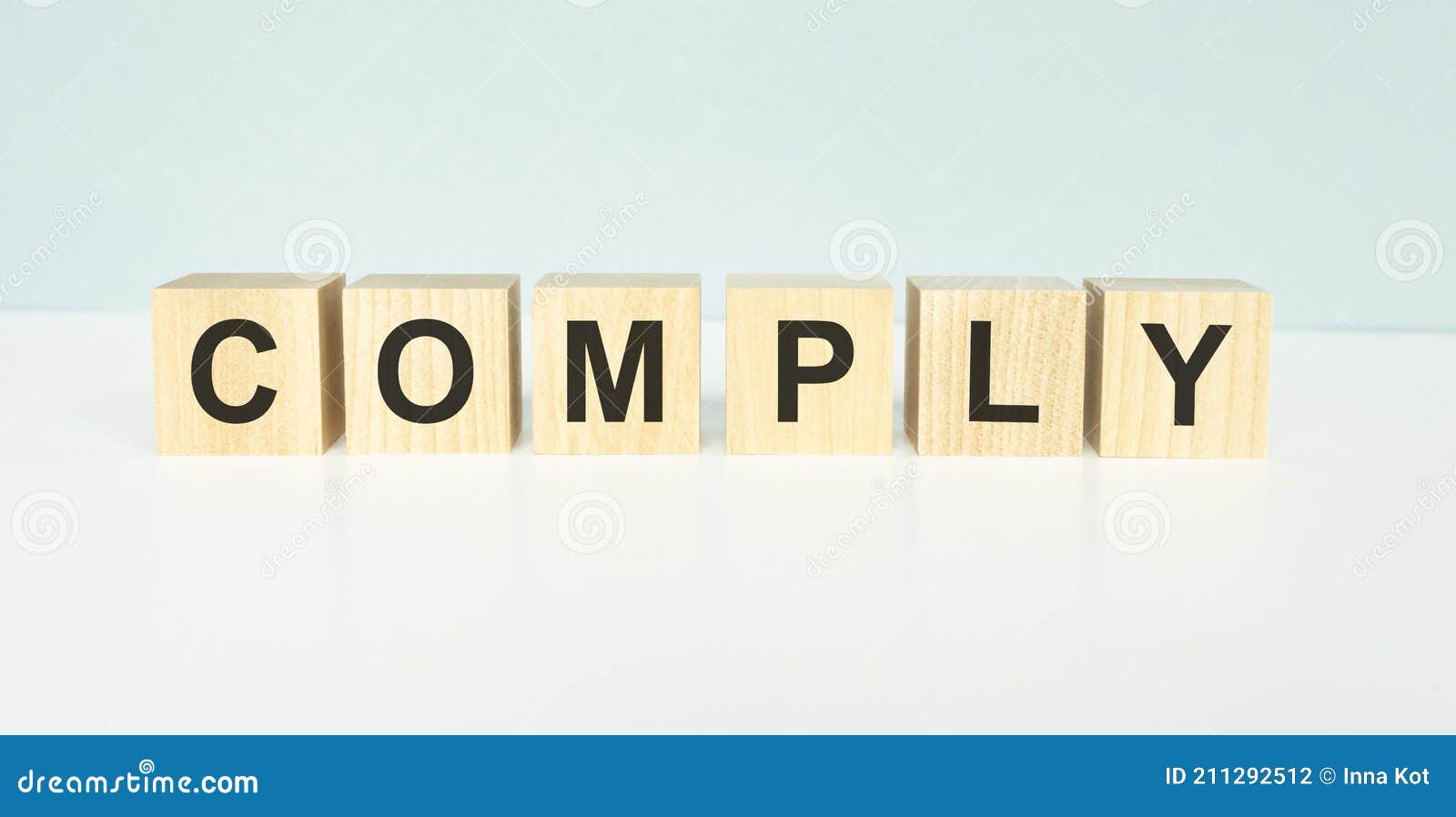 COMPLY Word Written on Building Blocks Stock Photo - Image of ...
