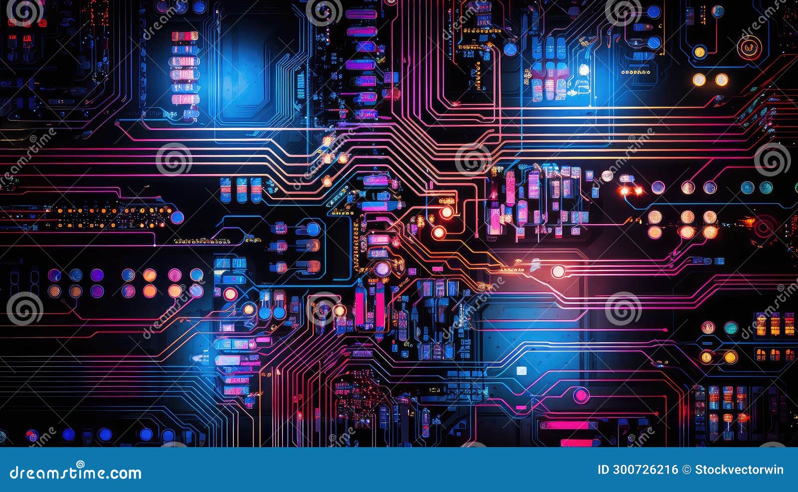 Component Board Electronic Background Stock Illustration - Illustration ...
